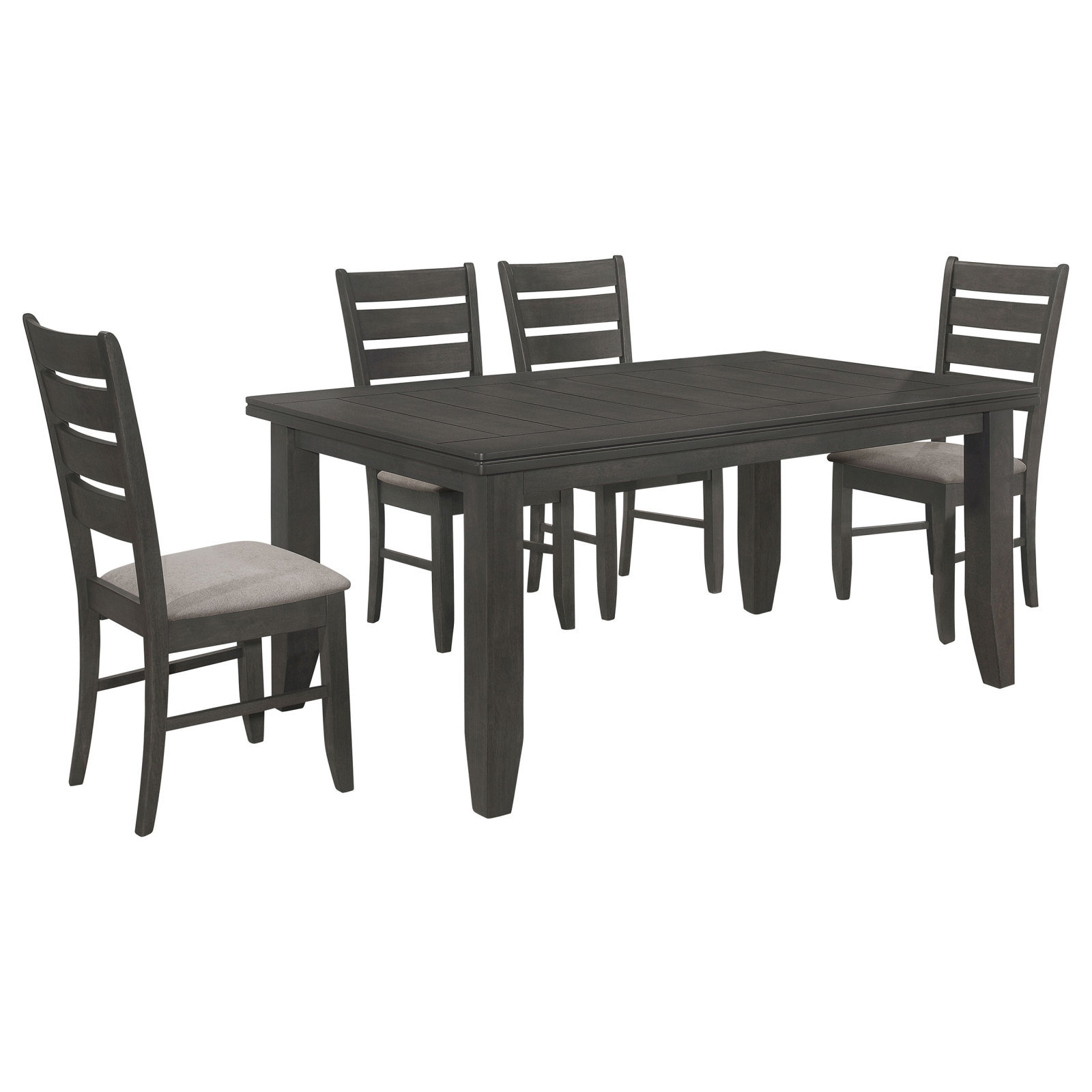 Latitude Run® Dexter Grey And Dark Grey 5-Piece Rectangular Dining Set ...
