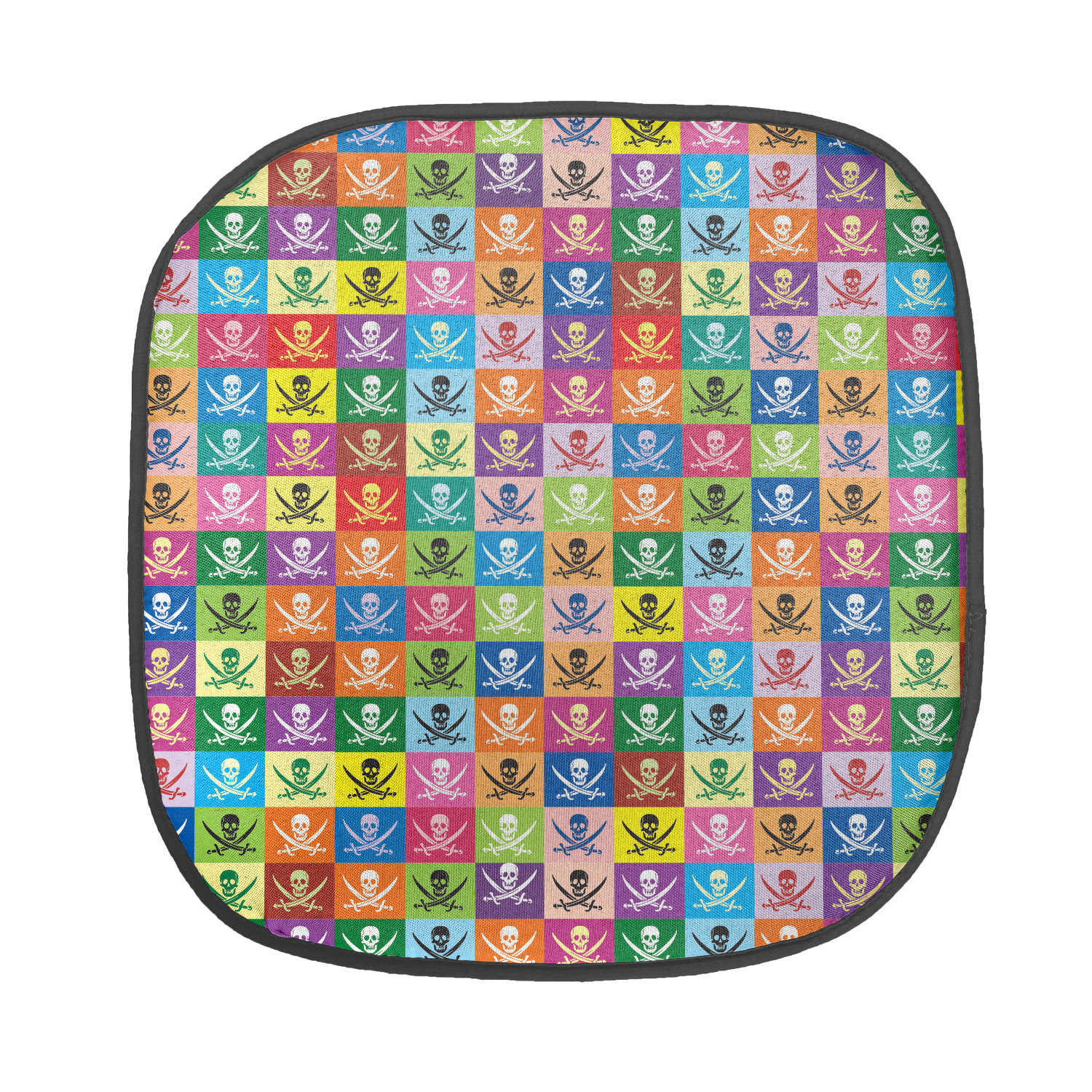 East Urban Home Ambesonne Skull Chair Seating Cushion, Skull And ...