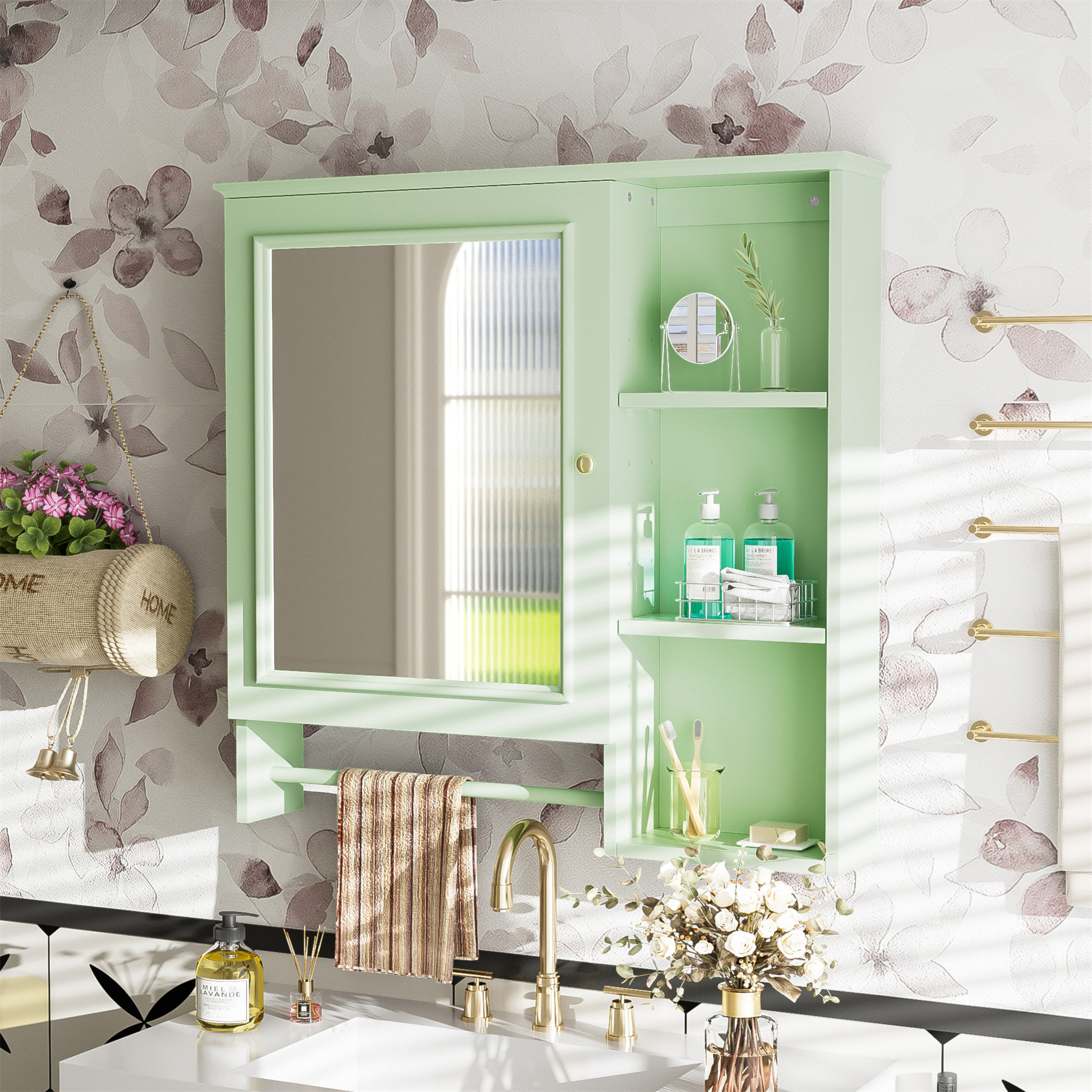 Lark Manor Wall Mounted Bathroom Storage Cabinet, Modern Bathroom Wall ...
