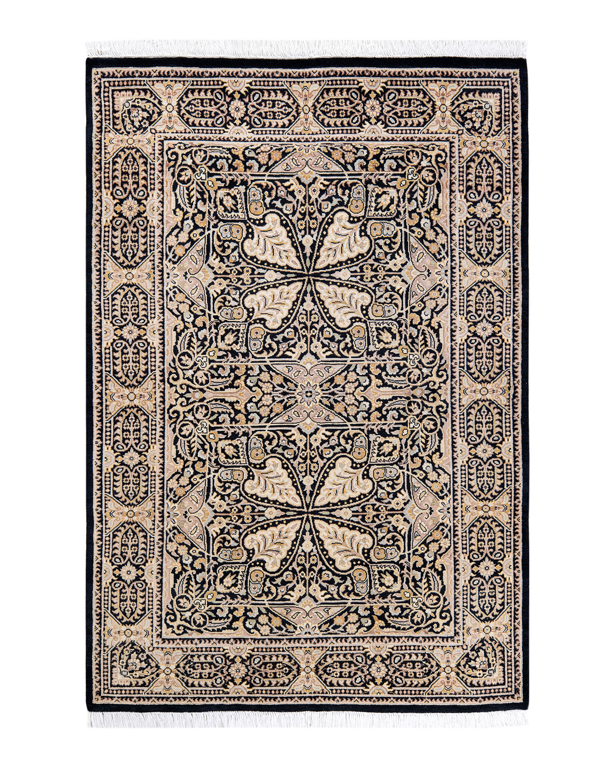 Solo Rugs Mogul One-of-a-Kind 4'1" x 6'1" 2000s Wool Area Rug in Black ...