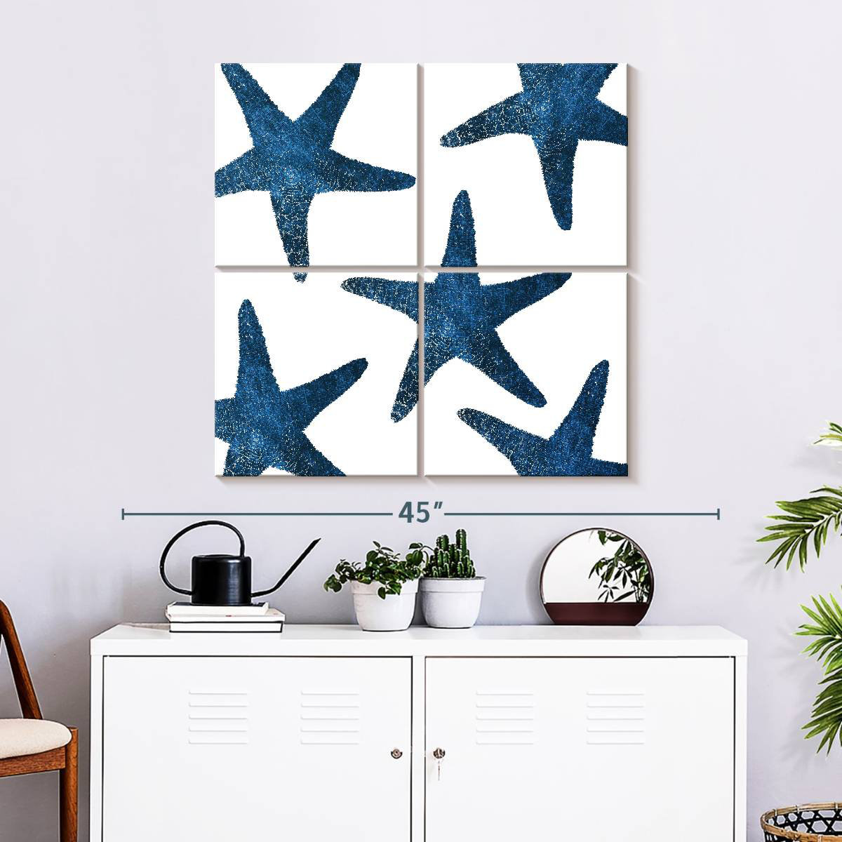 Breakwater Bay Aletra Navy Starfish Collage | Wayfair