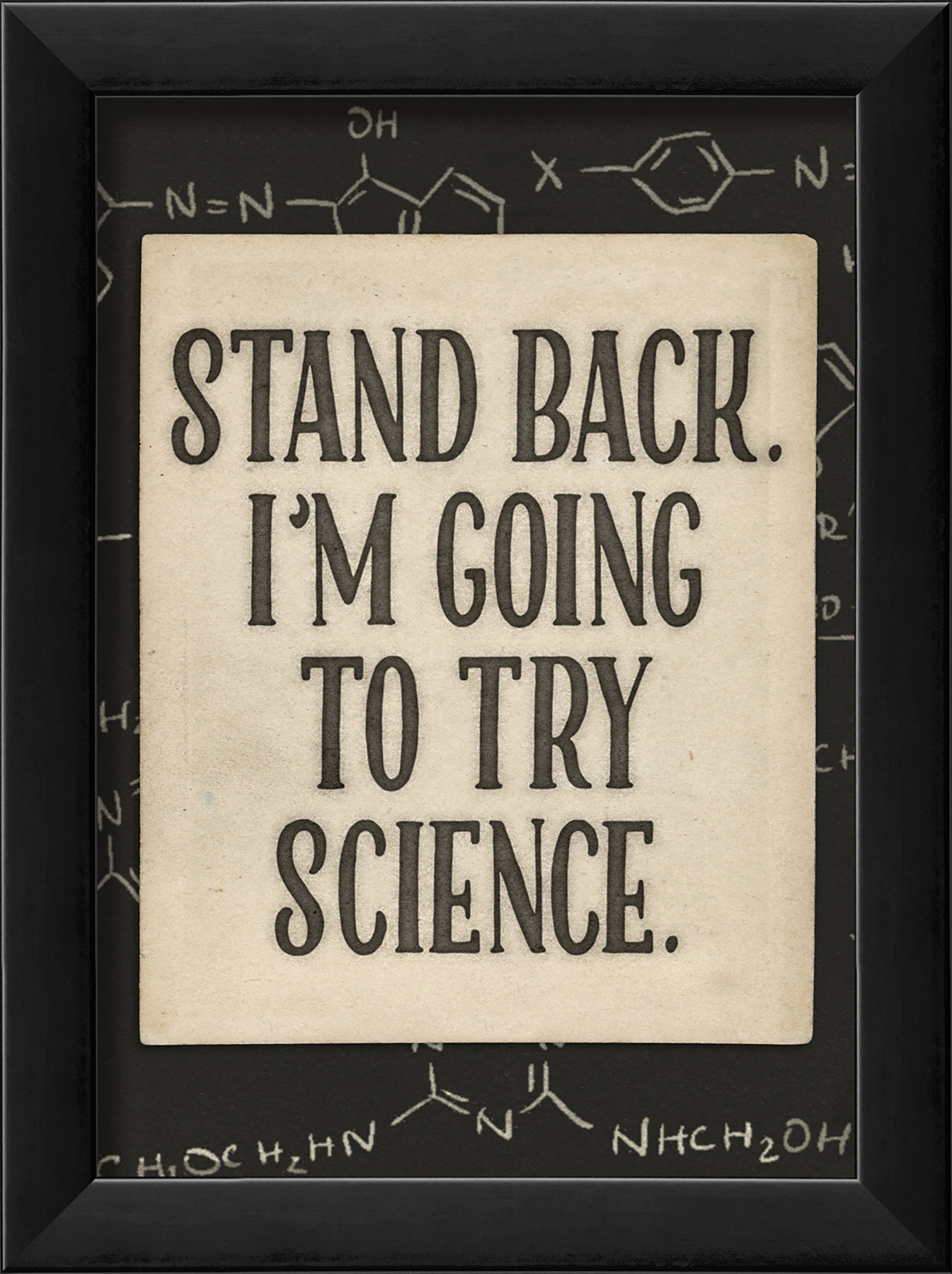 Williston Forge 'Stand Back' Framed Textual Art Print | Wayfair