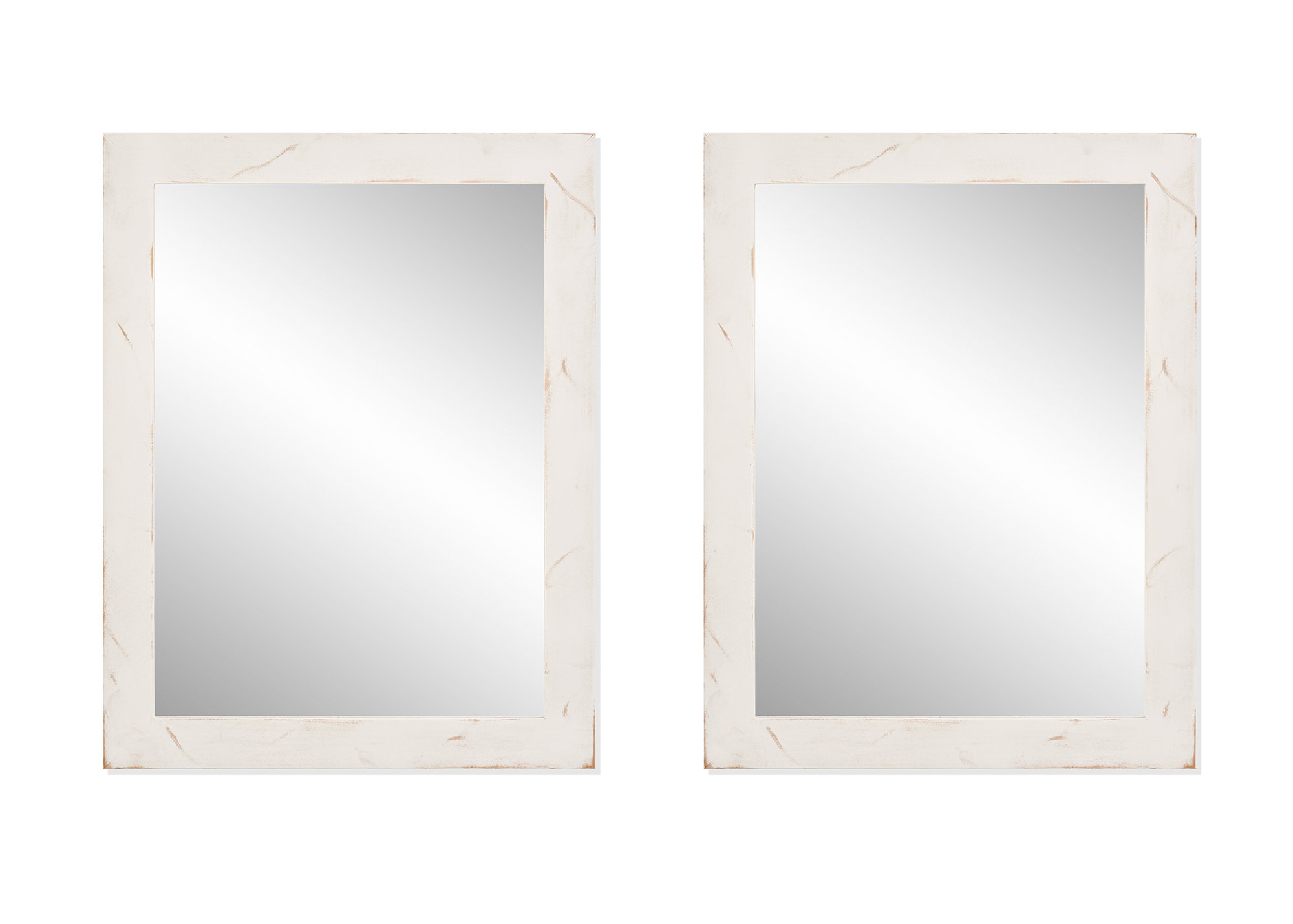 Steelside™ 2 Piece Edna Farmhouse / Country Distressed Mirror Set ...