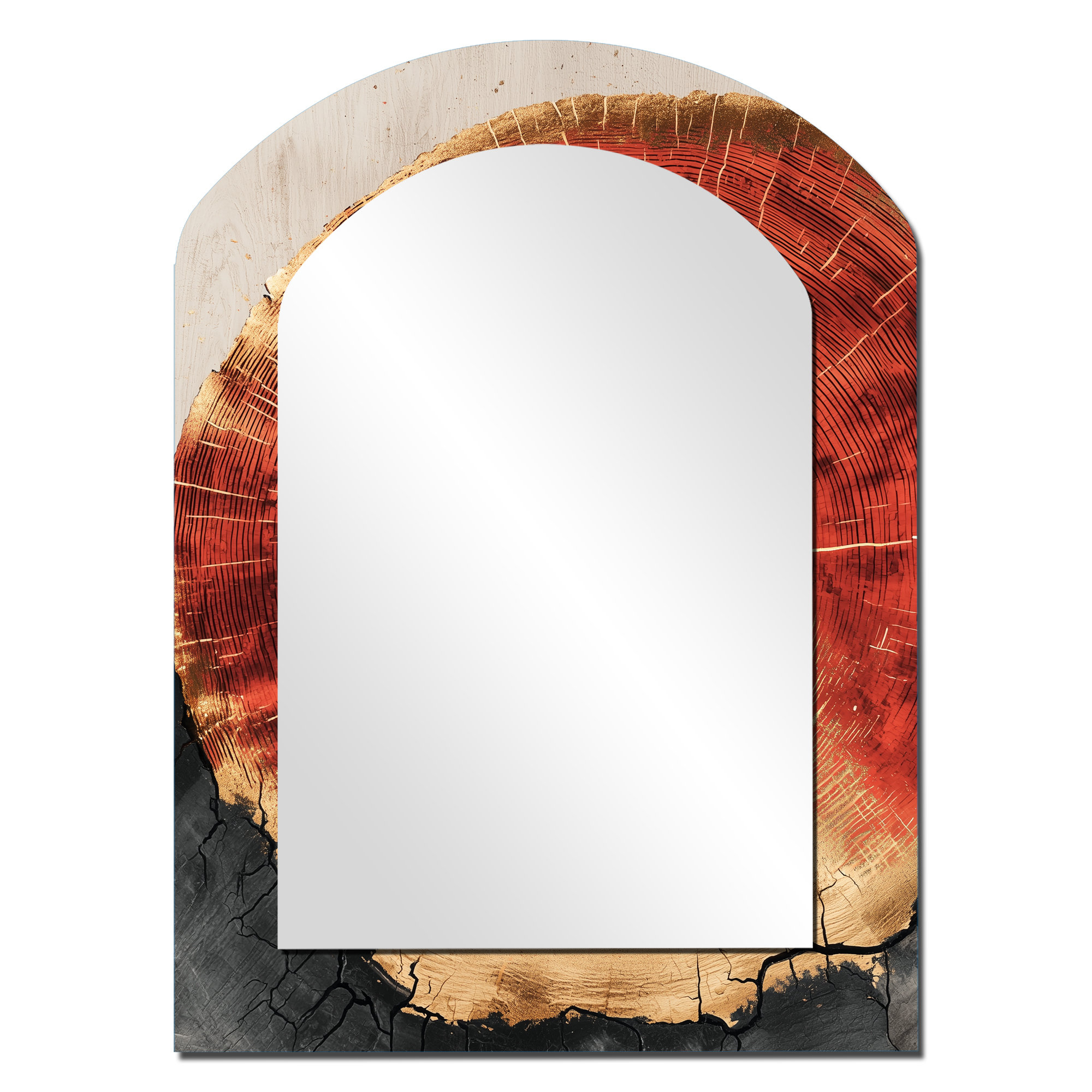 Latitude Run® Ruby Crystals And Wood Slide Energy II - Red Arch Wall ...