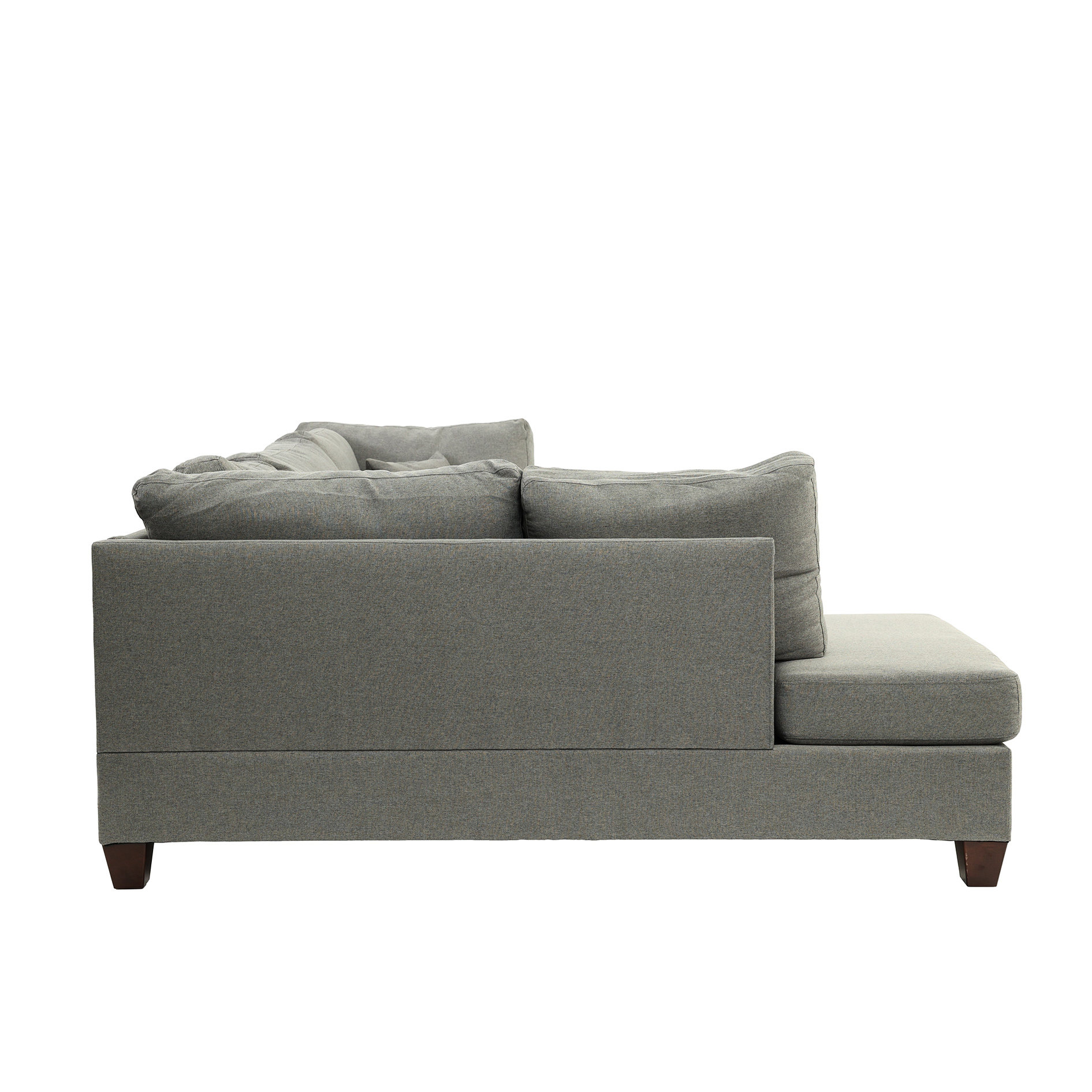 Latitude Run® Reversible Polyfiber Sectional With , Grey Color For ...
