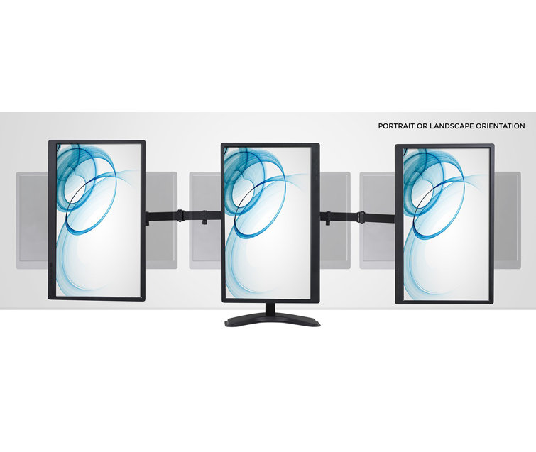 Mount-It Full Motion Adjustable Triple Monitor Stand | 3 Monitor Stand ...