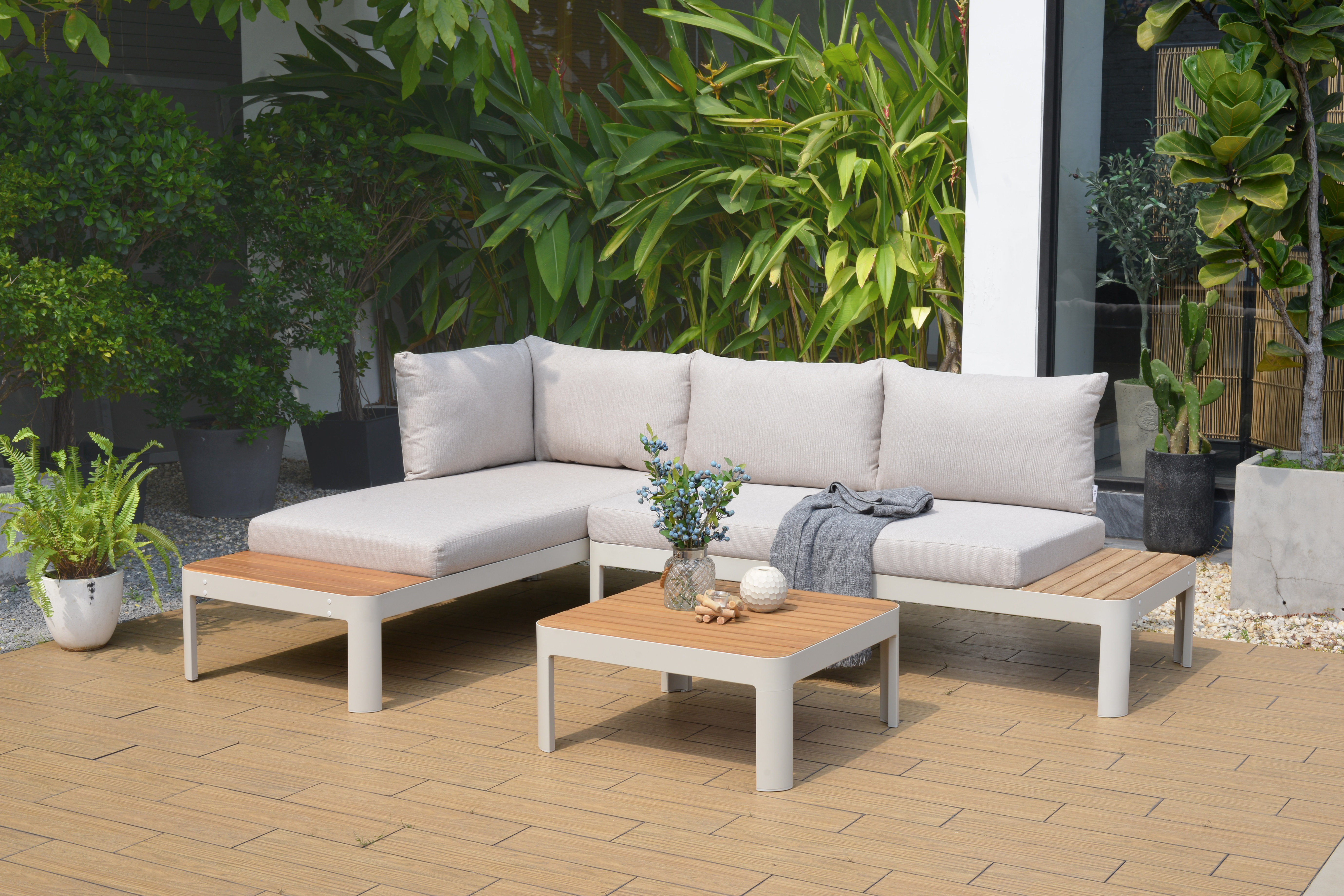 George Oliver Brix 3-Piece FSC Teak Outdoor Seating Set & Reviews ...