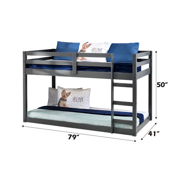 Latitude Run® Twin Loft Bed In Hue, 13 - Piece Slat Setup, Right Facing ...