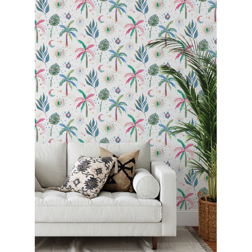 Room Mates EttaVee Nuit Tropicale Peel and Stick Wallpaper | Wayfair