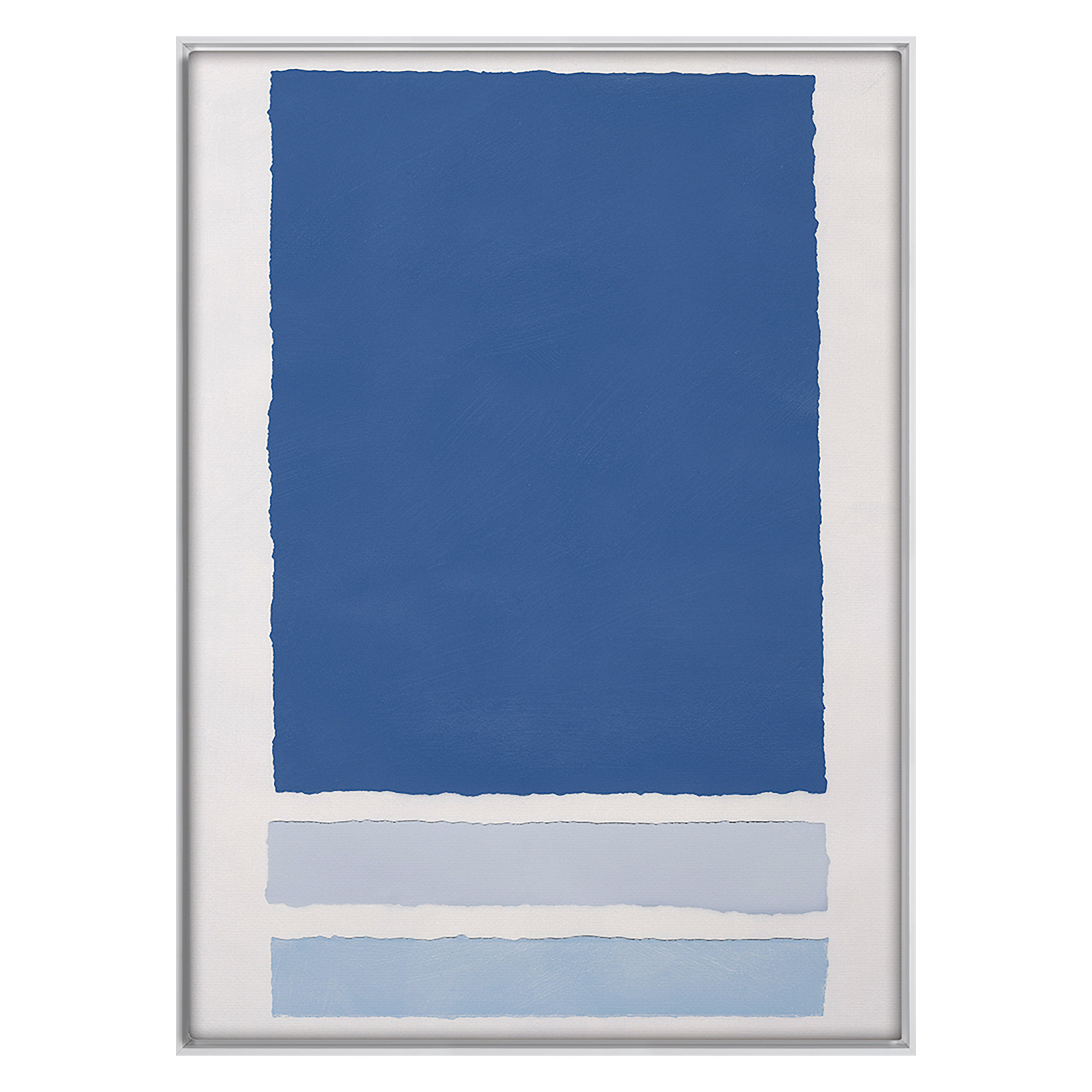 Grand Image Blue Colorblock " Blue Colorblock 3 " by THE Studio | Wayfair