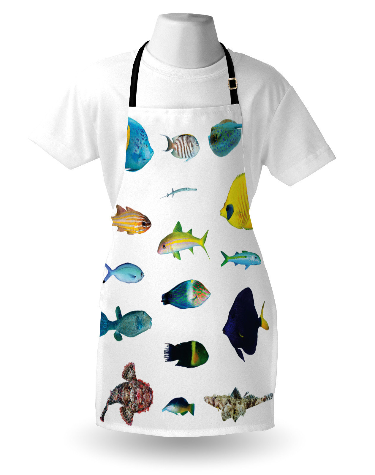 East Urban Home Fish Apron Unisex, Marine Life Creatures, Adult Size ...
