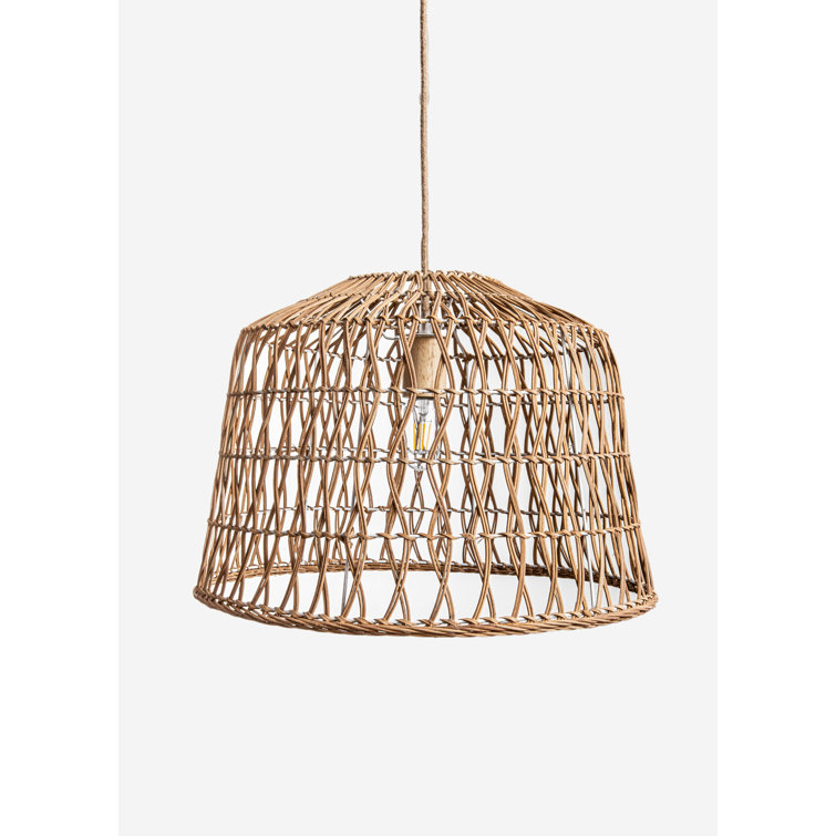 Bay Isle Home Anjail 1 - Light Natural Dome Pendant | Wayfair