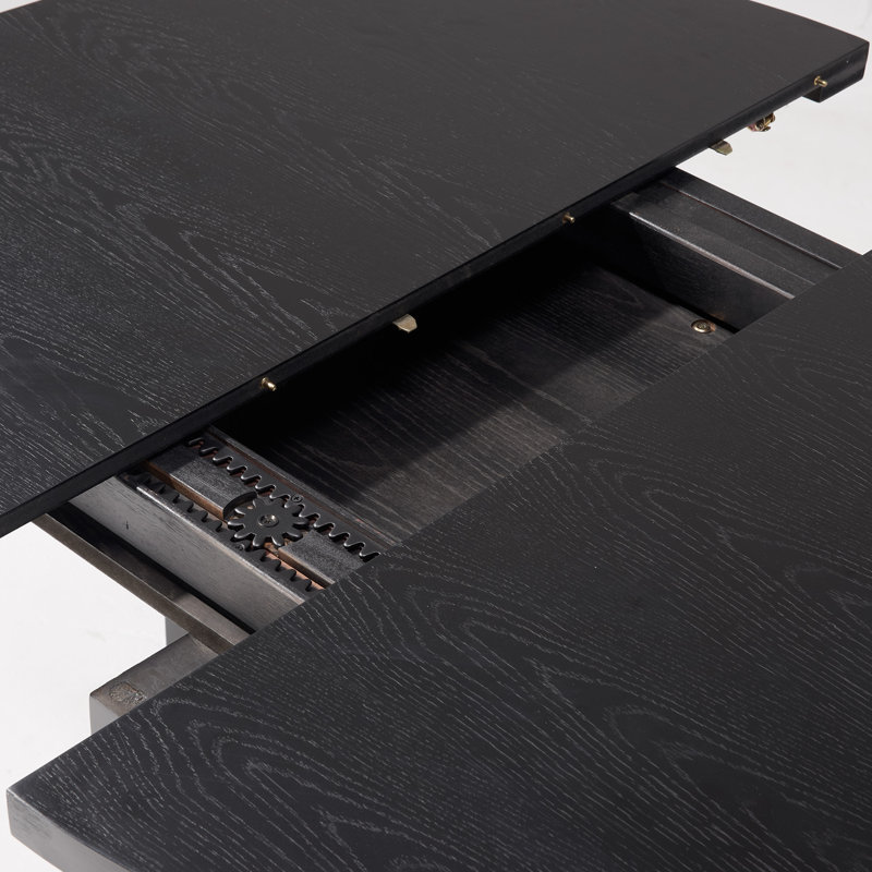 Latitude Run® Lulette 42"-58" Extendable Solid Wood Dining Table ...