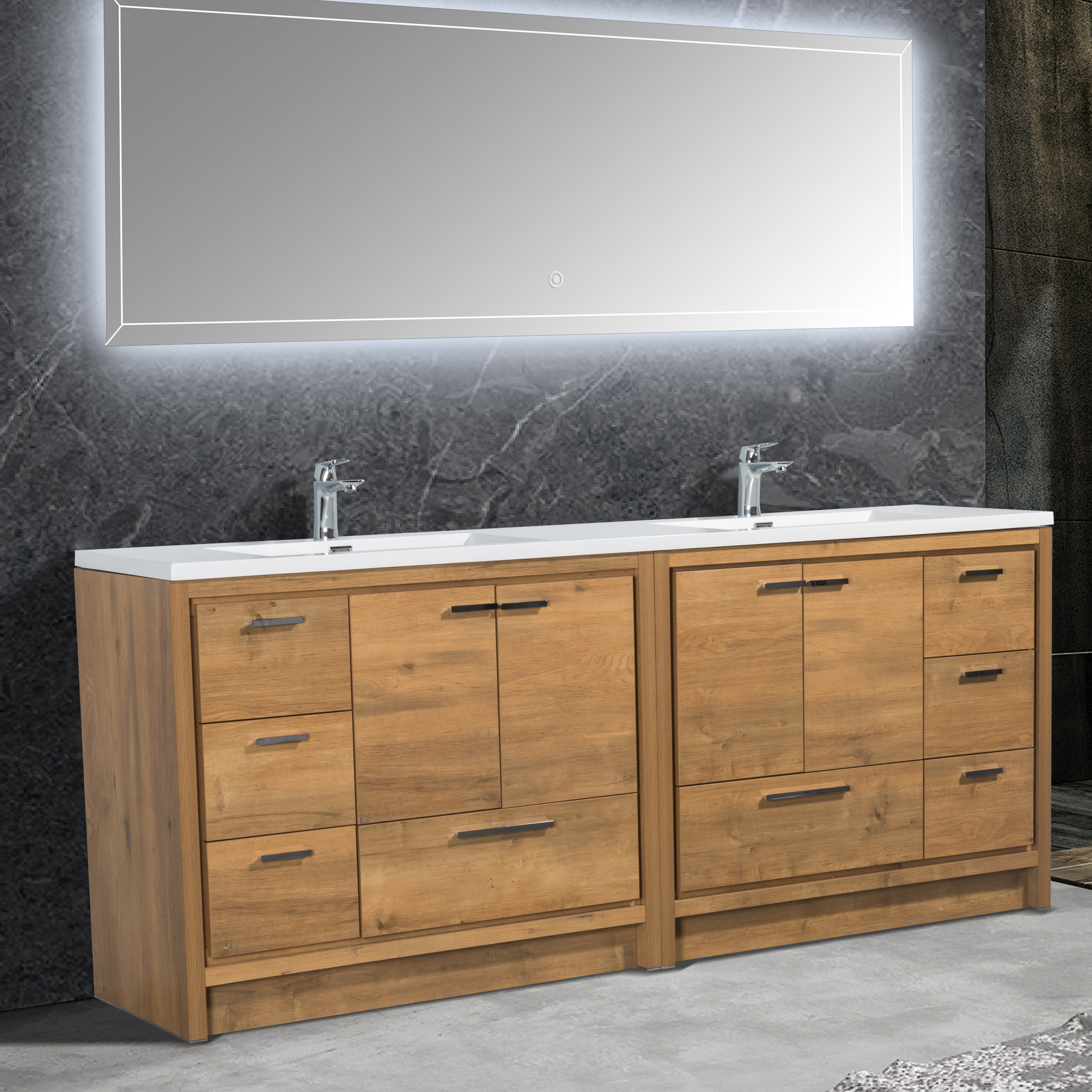 Millwood Pines Spiller Allier 83.5 inch Double Bathroom Vanity Set ...