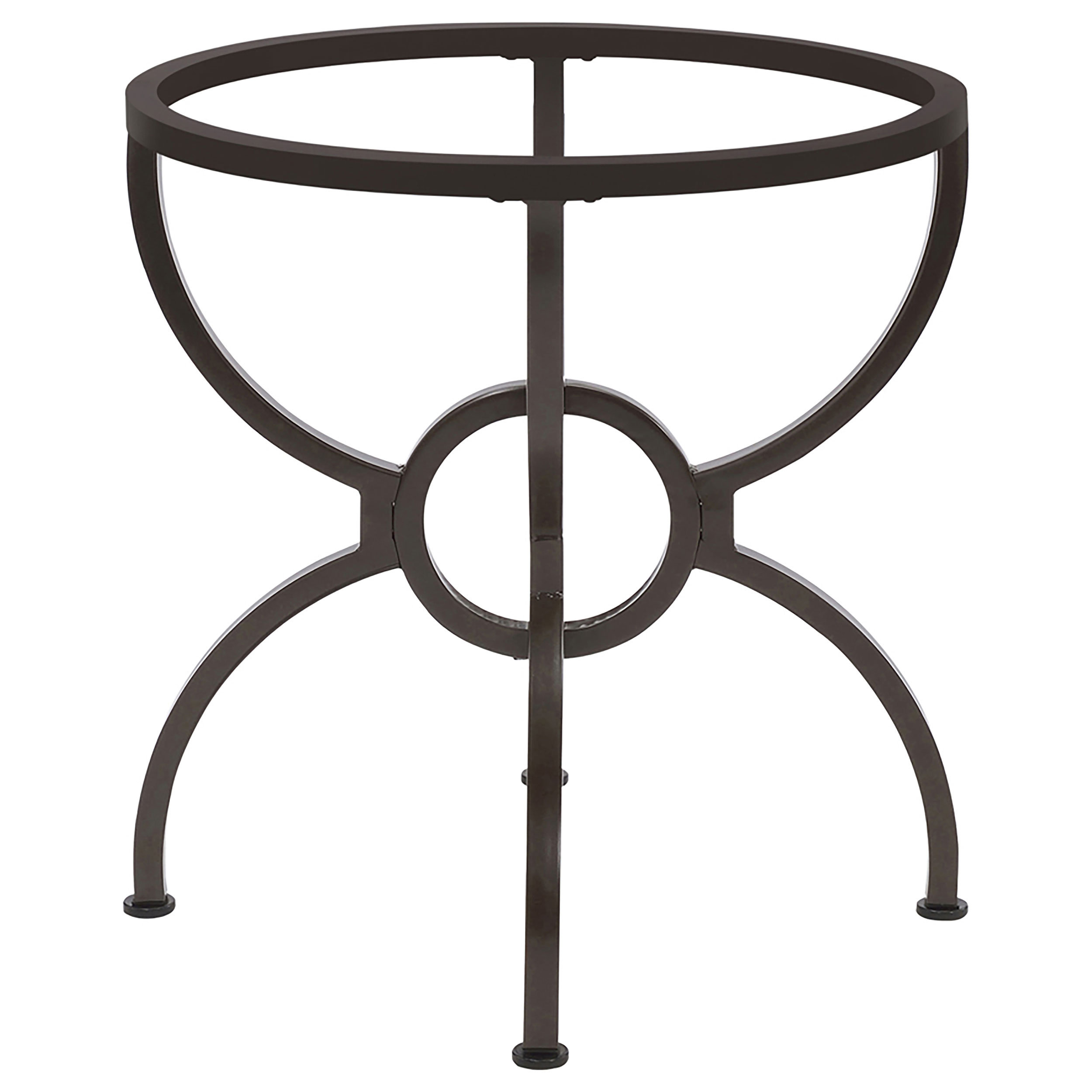 Lark Manor™ Aviano Round Metal Dining Table Base Gunmetal | Wayfair