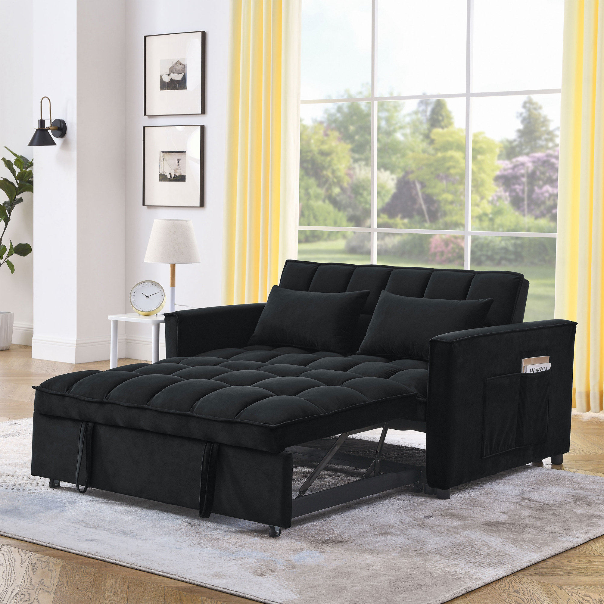 Mercer41 Izzie Sleeper Sofa Convertible Sofa Recliner 3-in-1 for Living ...