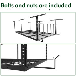 Rebrilliant Marzio Steel Height -Adjustable Ceiling Mounted Rack ...