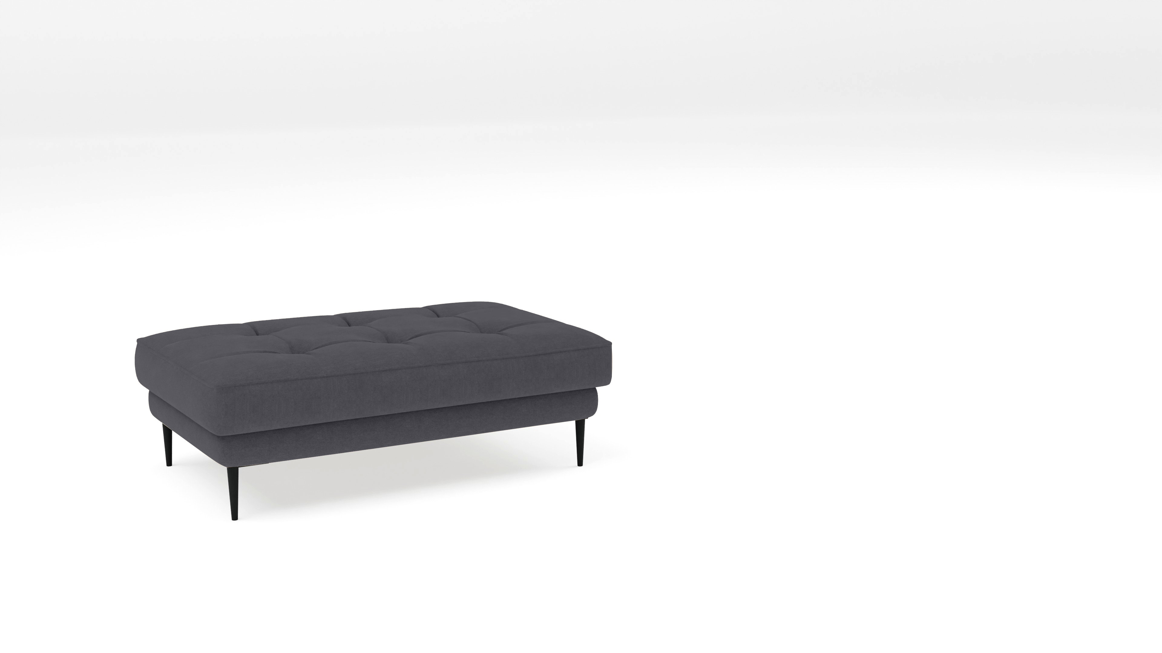 Ebern Designs Linzi 125cm Wide Tufted Rectangle Solid Colour Footstool ...