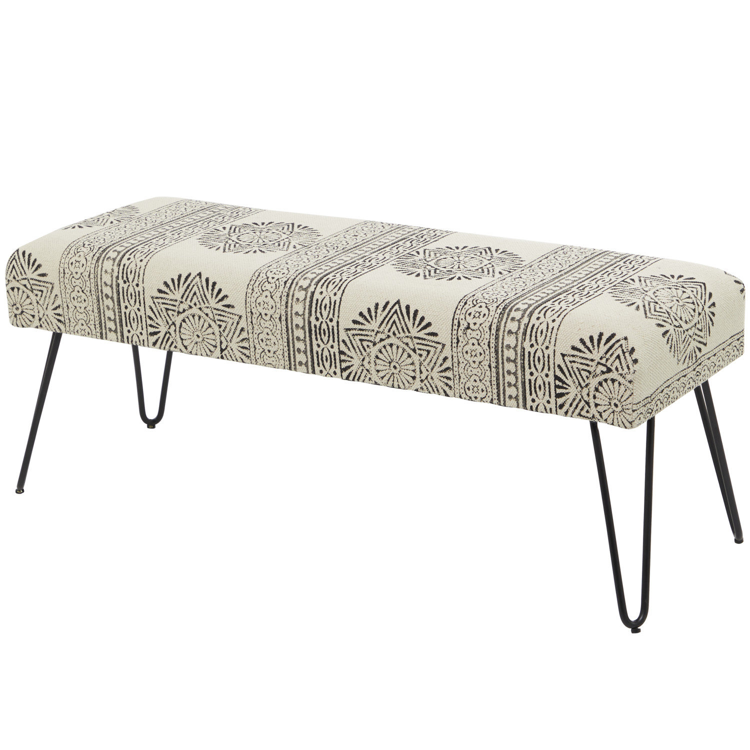 Wade Logan® Castulo Multi Colored Cotton Fabric Tribal Home Bench with ...