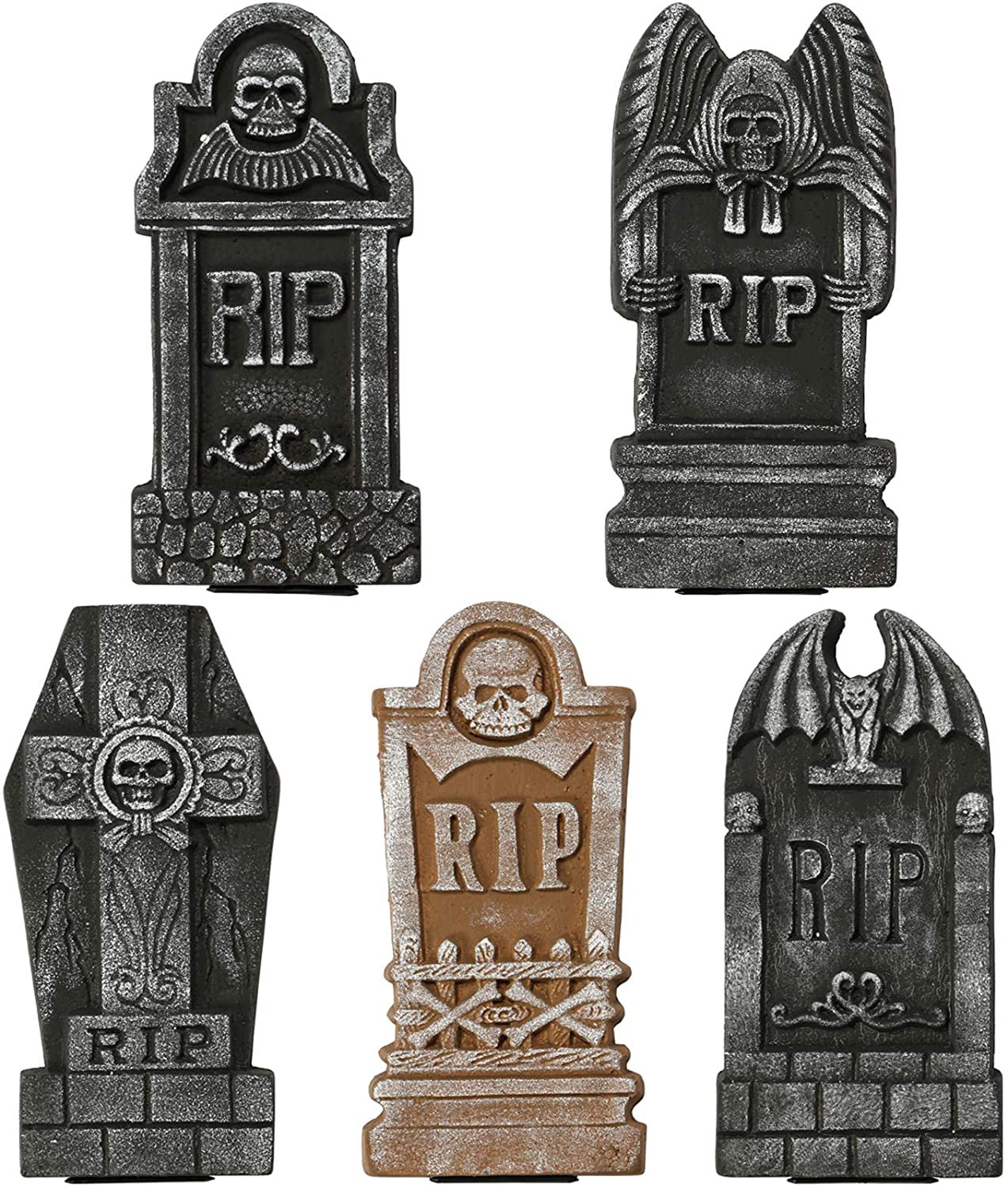 Bibana 5 Sets Halloween Tombstones Foam Yard Decorations & Reviews ...