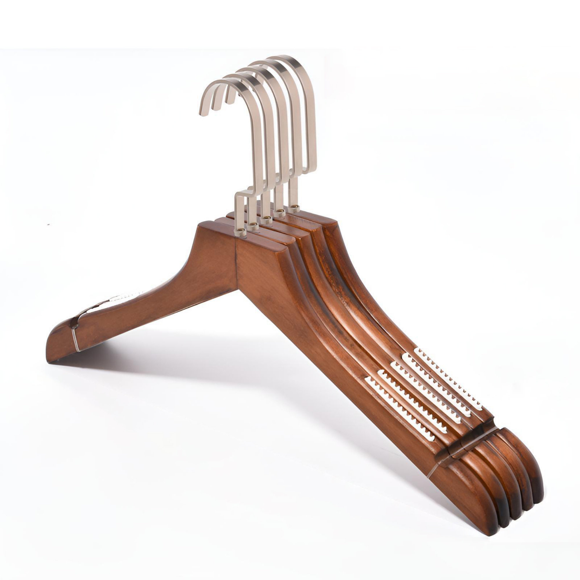 Rebrilliant Elite Wooden Hangers - No Crease Garment System - Wayfair ...