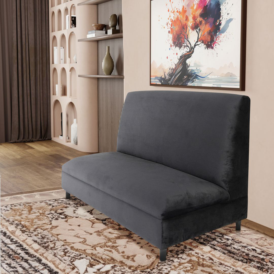 Latitude Run® Canal Modern Armless Velvet Booth for Living Room ...