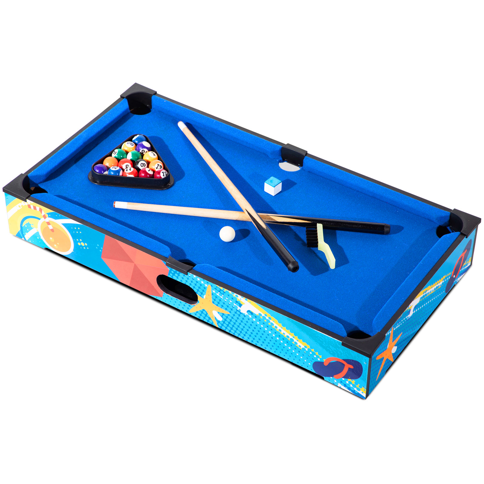 RayChee Raychee 27in Mini Pool Table Set, Tabletop Portable Billiards ...