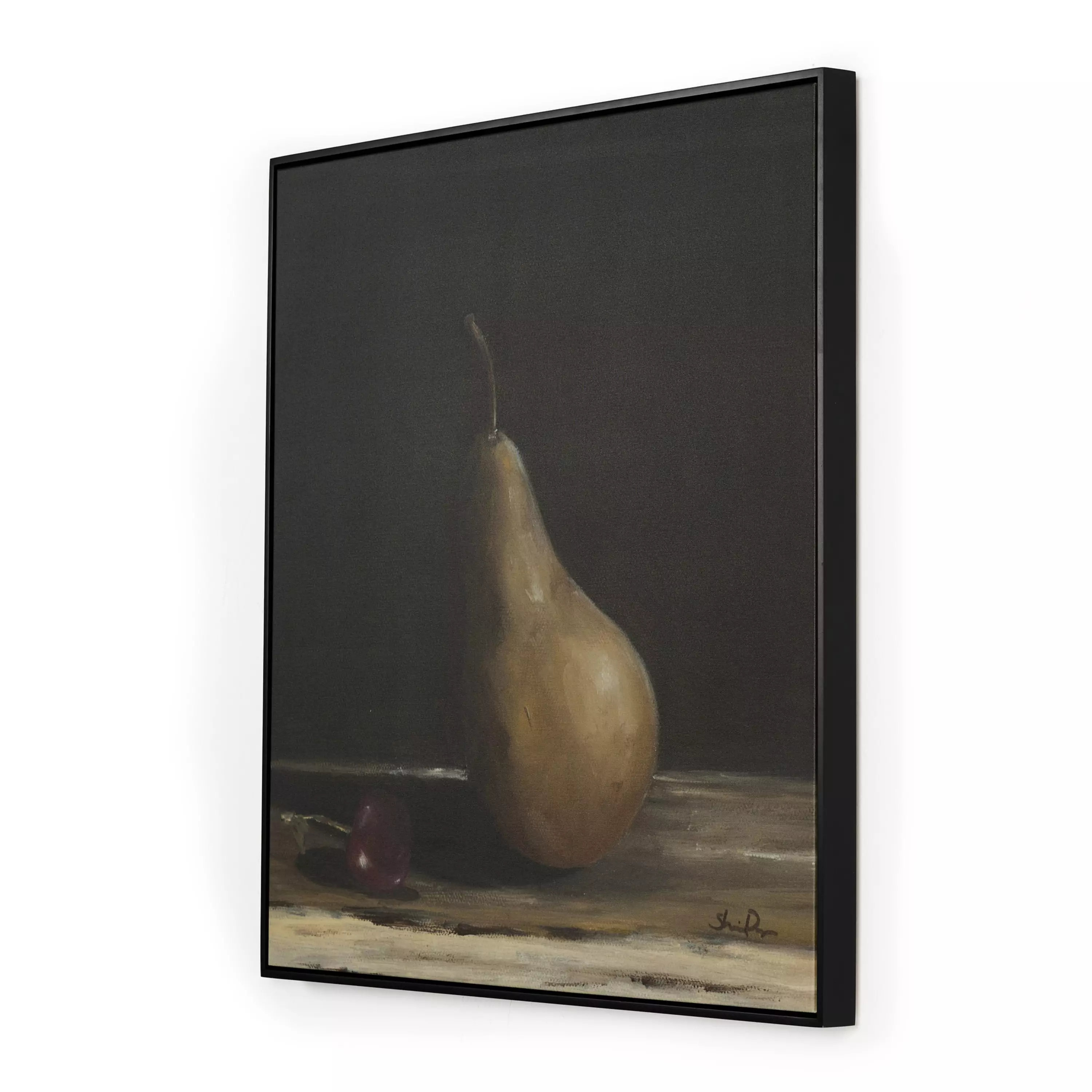 Four Hands Pear I by Shaina Page - Floater Frame Painting on Canvas ...