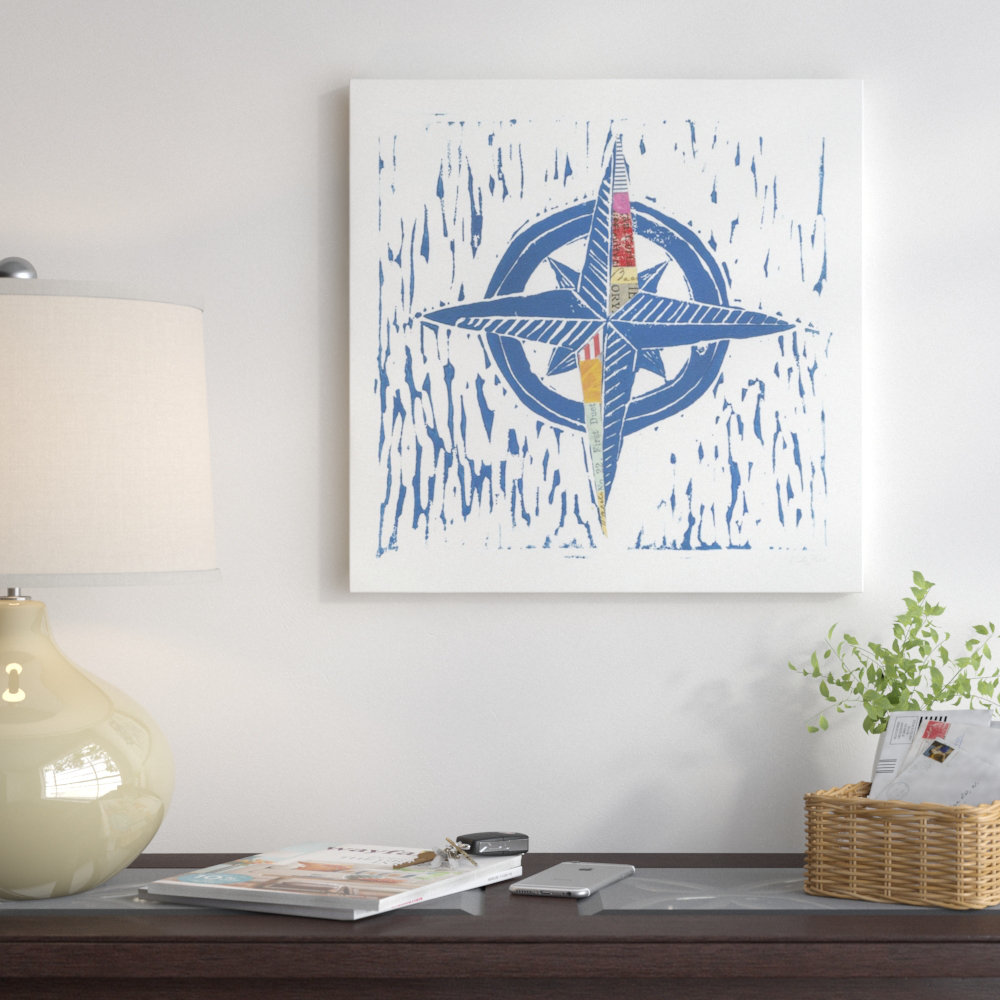 East Urban Home 'Nautical Collage I' Graphic Art Print on Canvas | Wayfair
