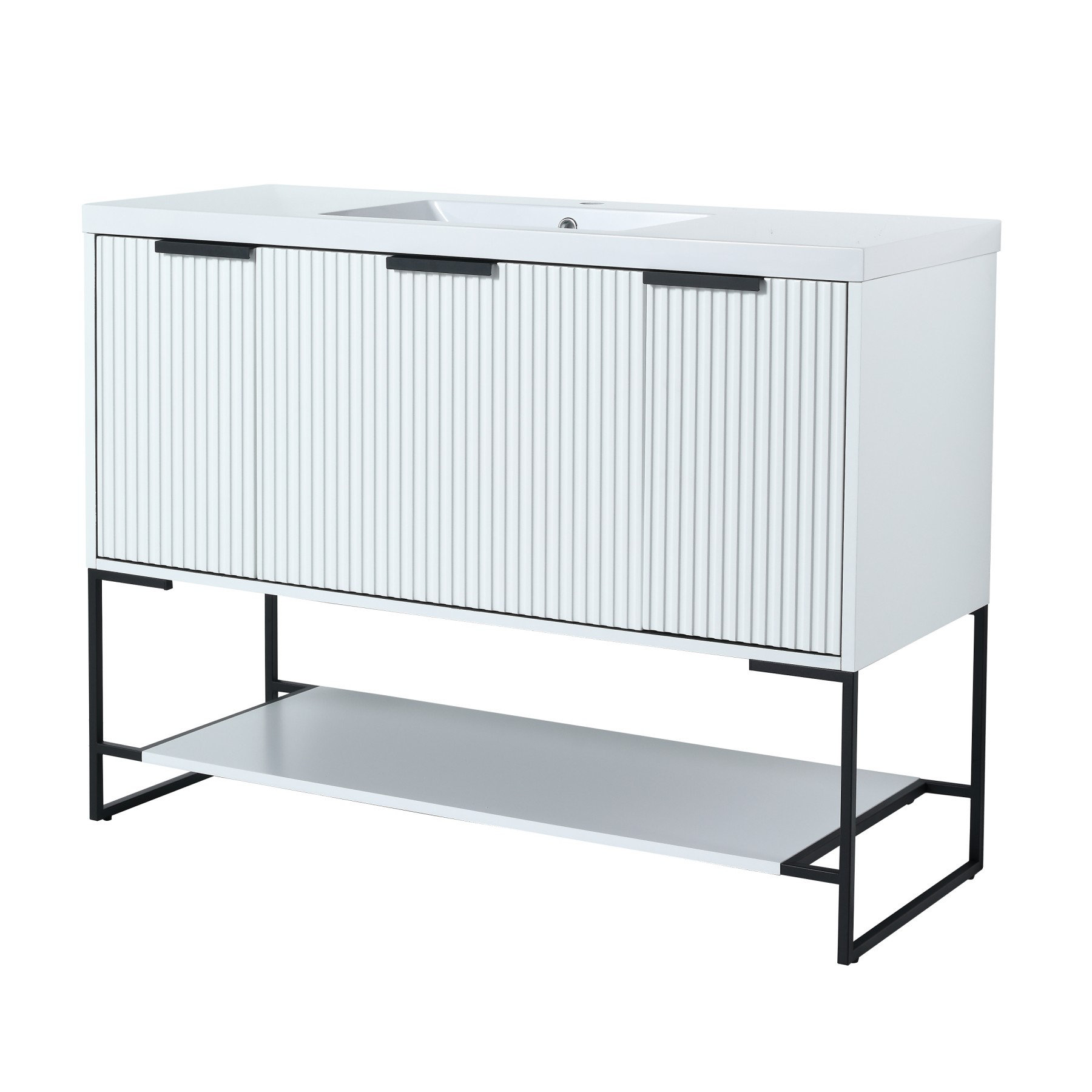 Mercer41 48 Inch Freestanding Bathroom Vanity With Resin Basin,48x18 ...