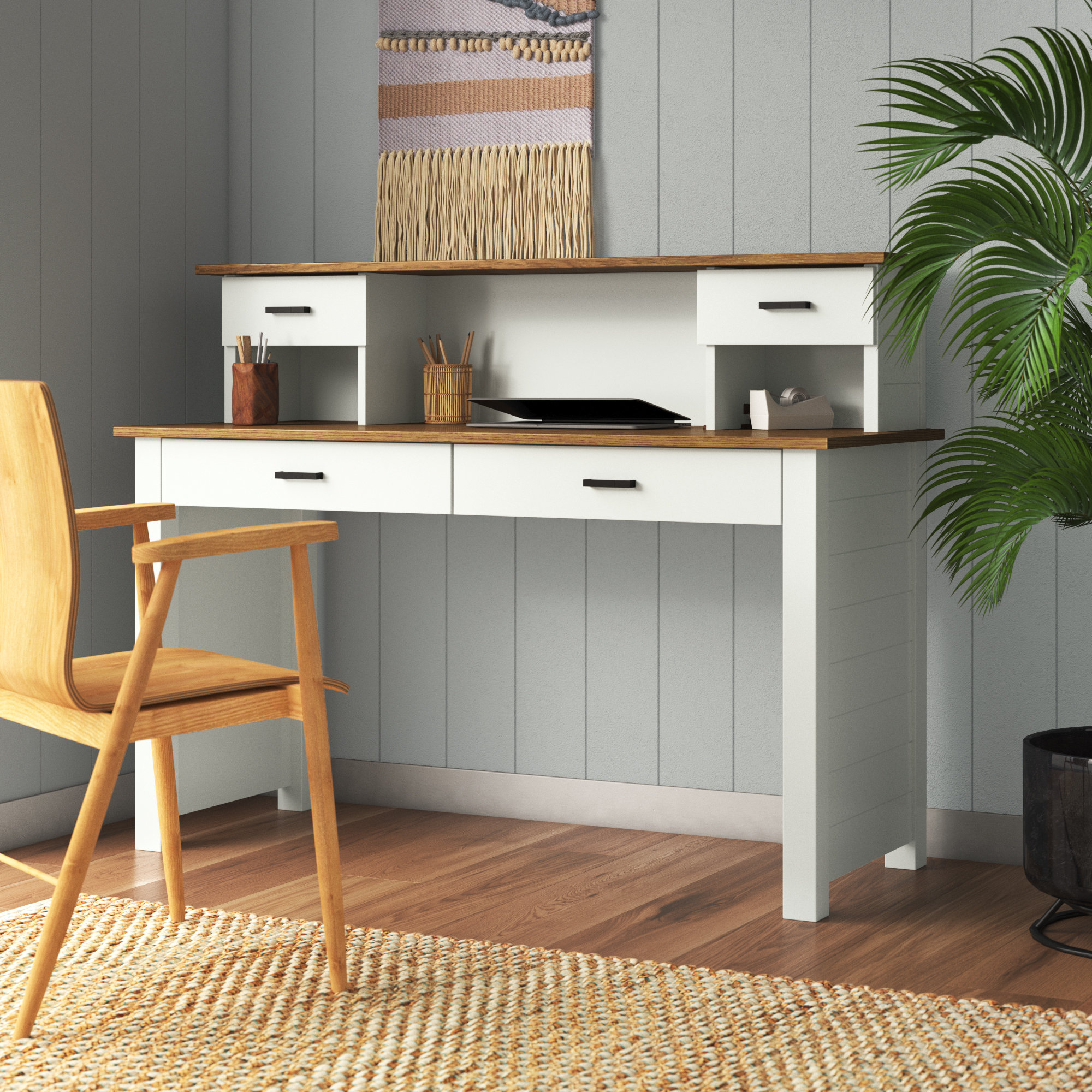 Rosecliff Heights Aniha Desk with Hutch & Reviews | Wayfair