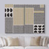 IDEA4WALL Black & Yellow Geometric Line Art & Semi Circles Abstract ...