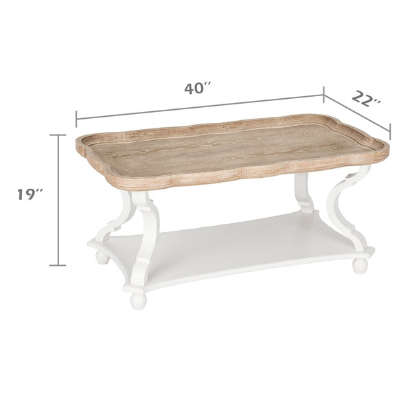 Ophelia & Co. Plaisance Rustic Farmhouse Cottage Core Coffee Table ...