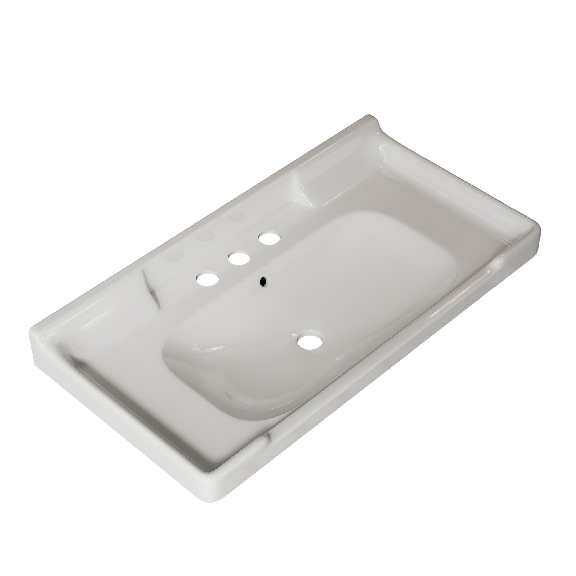 Living Source International 36 Inch White Ceramic Bathroom Basin Sink ...