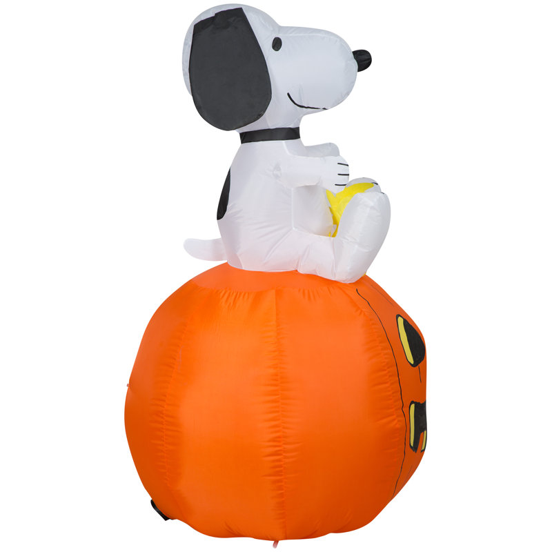 Gemmy Industries Snoopy on Pumpkin Peanuts Inflatable | Wayfair