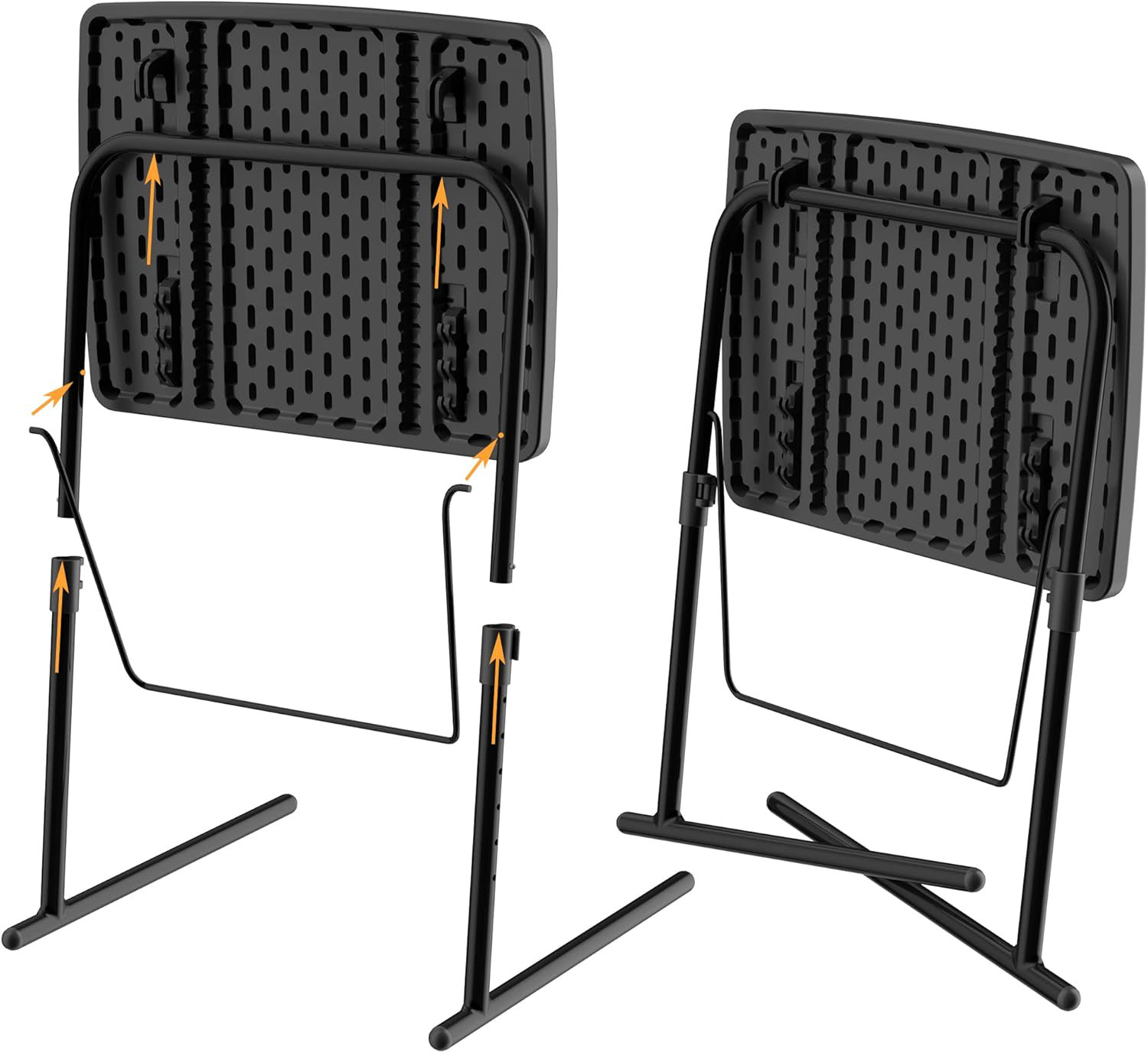 Inbox Zero Adjustable Large TV Tray For Eating, Folding Dinner Laptop ...