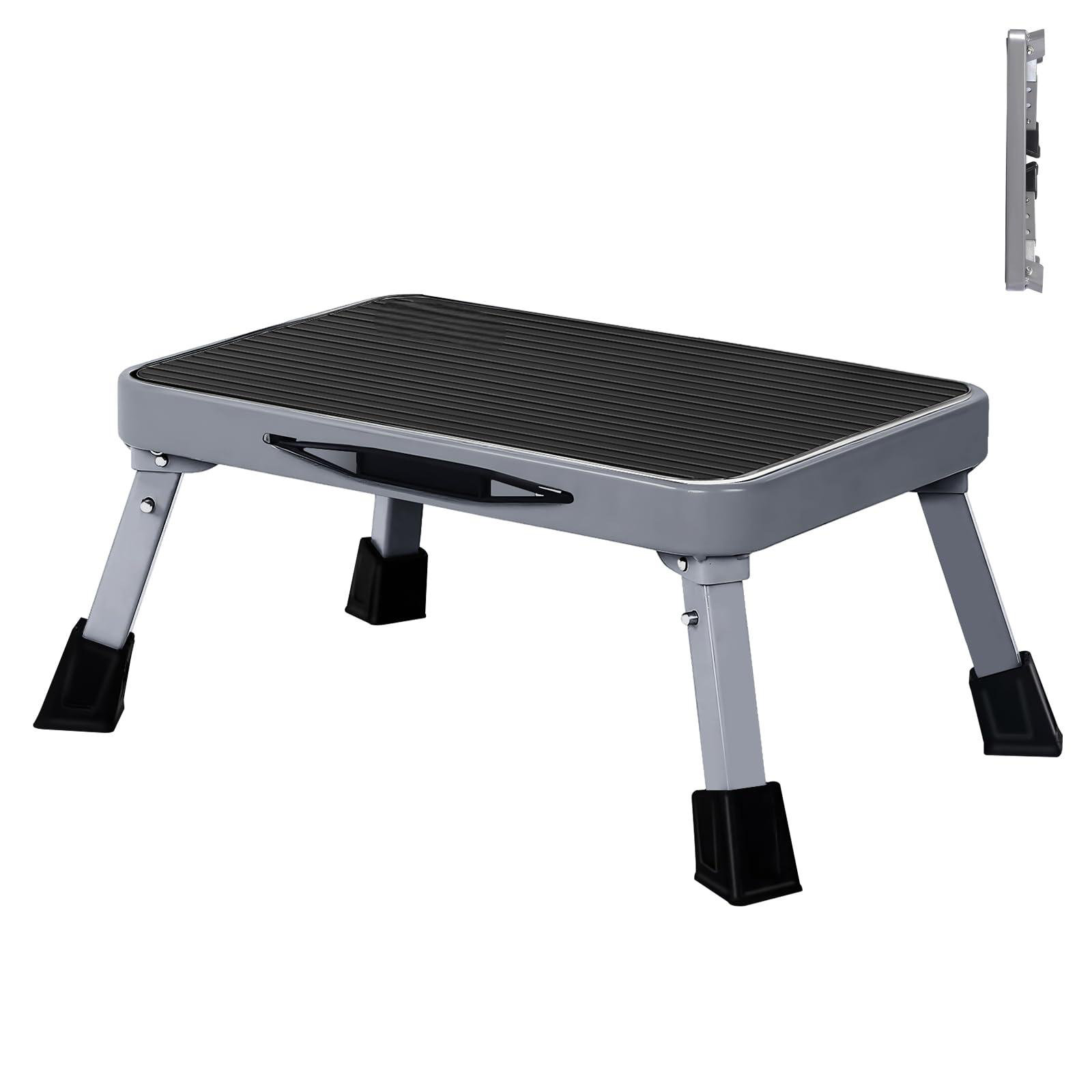 WFX Utility™ RV Step Stool Foldable 1-Step Stool Ladder Sturdy Metal ...