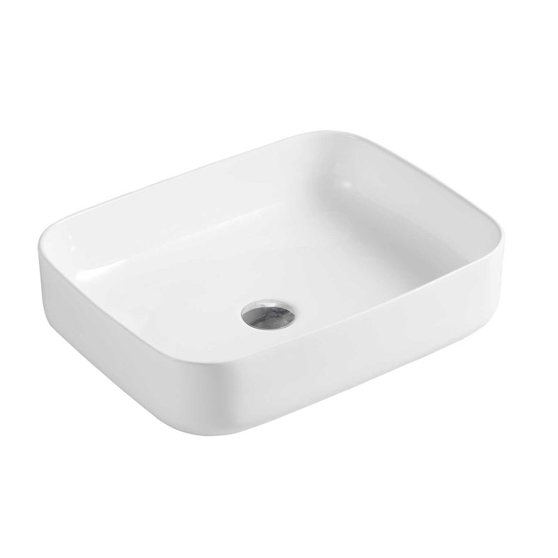 Belfry Bathroom Deanda 510mm L x 510mm W White Ceramic Rectangular Sink ...