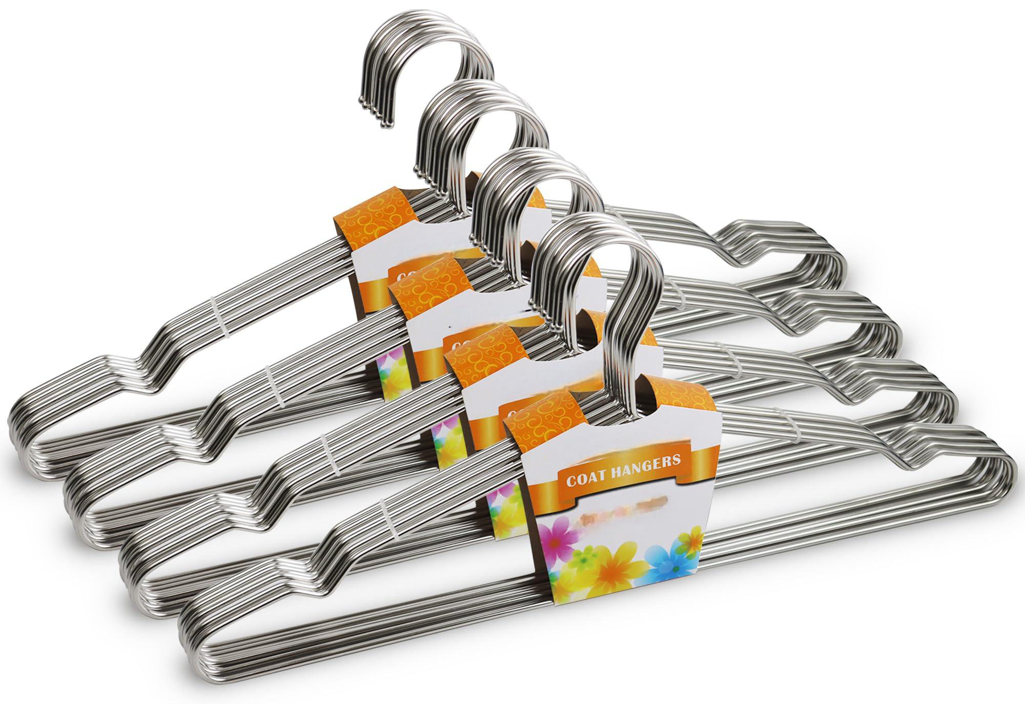 Ivy Bronx Stainless Steel Strong Wire Hangers - Space Saving Metal ...