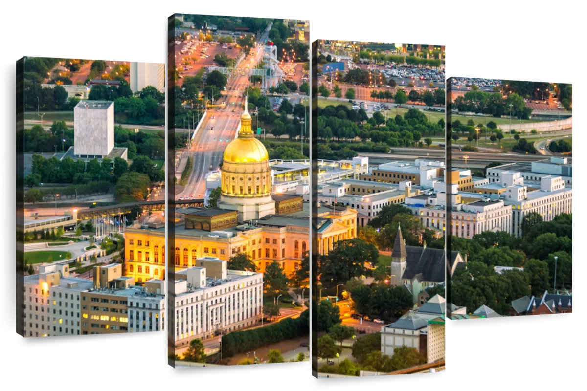 Ebern Designs Marchelle Georgia Capitol Aerial View | Wayfair