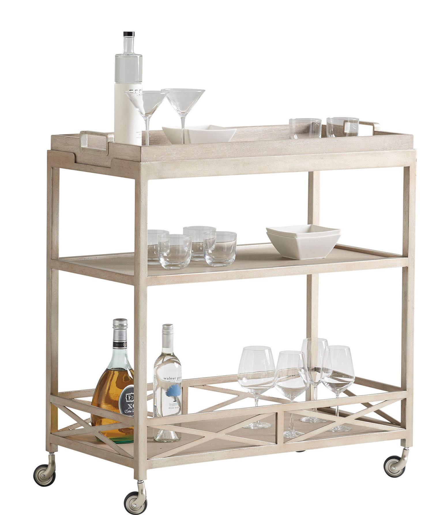 Barclay Butera Malibu Anacapa Metal Bar Cart | Wayfair
