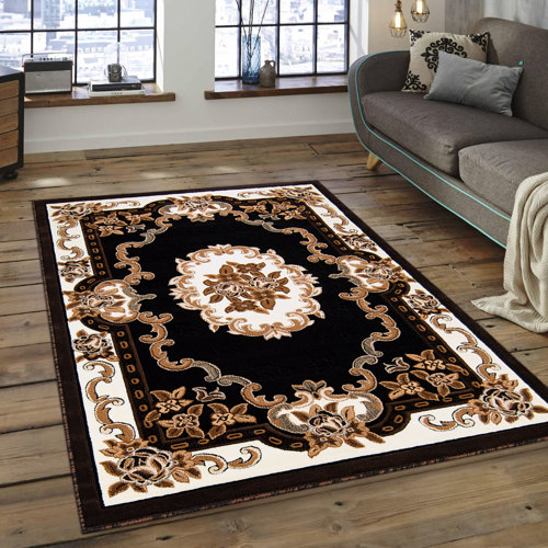 Charlton Home® Andrews Floral Rug & Reviews | Wayfair