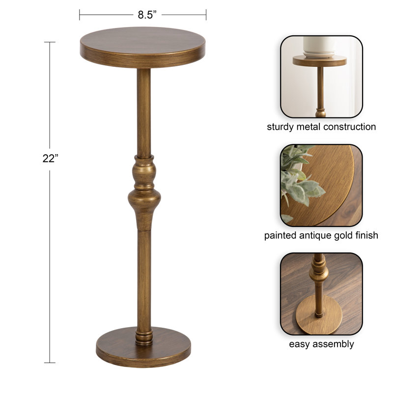 Winston Porter Vintage Round Drink Table | Wayfair