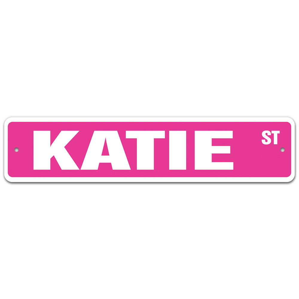 Trinx KATIE Aluminum Street Sign Childrens Name Room Metal Sign ...