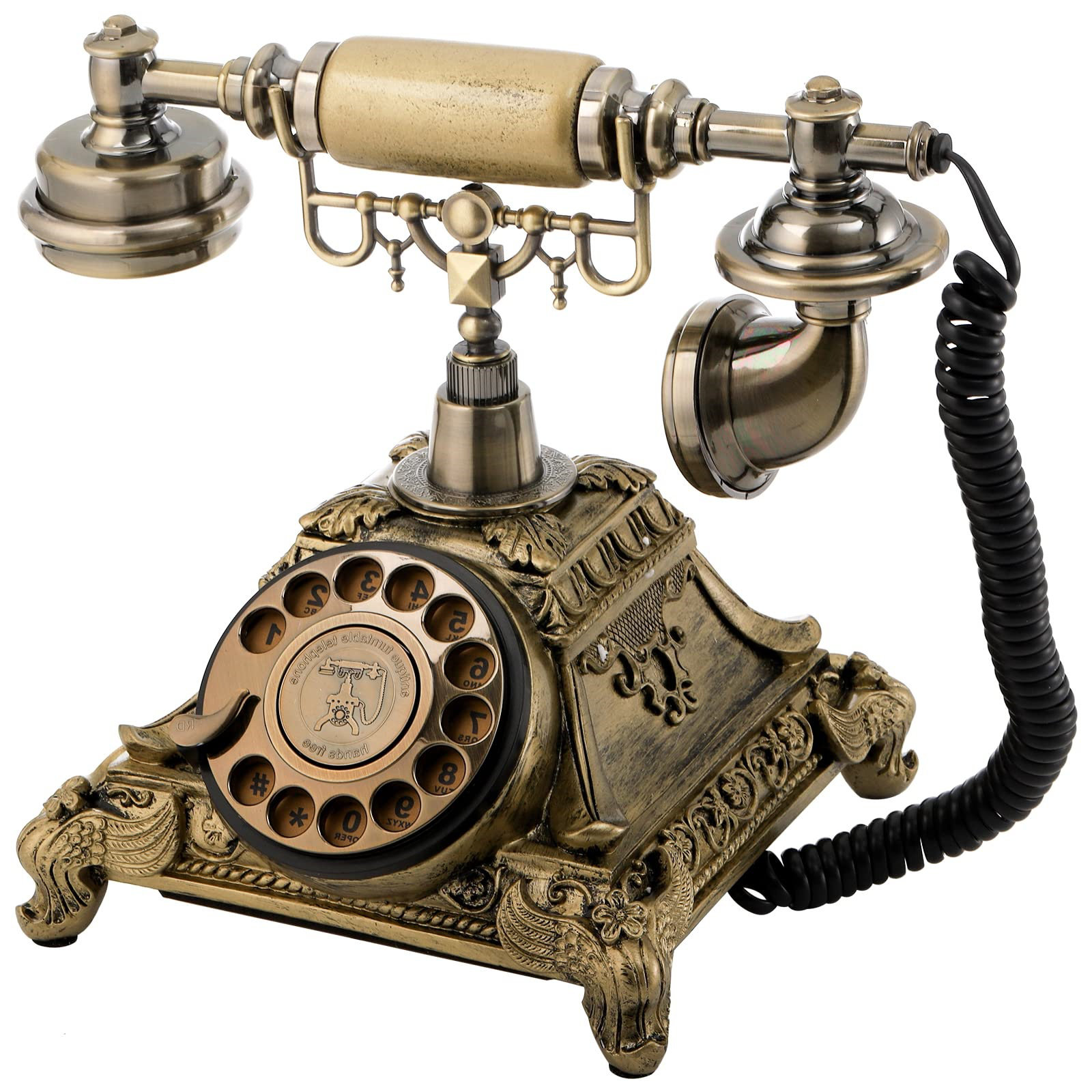Canora Grey Vintage Rotary Telephone Decorative Antique Phone | Wayfair