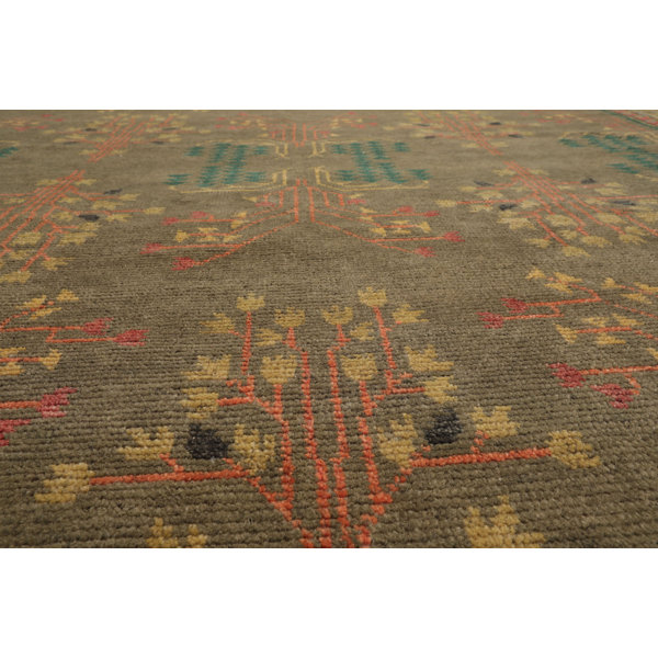 Oriental Rug of Houston Multi Size Green Hand Knotted Arts & Crafts ...