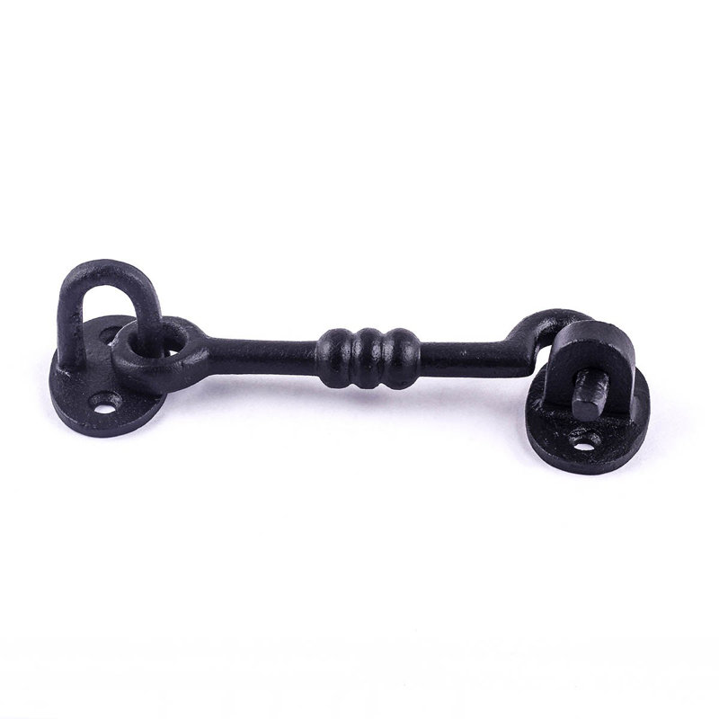 The Renovators Supply Inc. Black Wrought Iron Cabin Hook 5" L Privacy ...