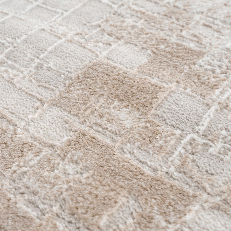 17 Stories Straten Abstract Design Modern Cream/Beige Area Rug ...