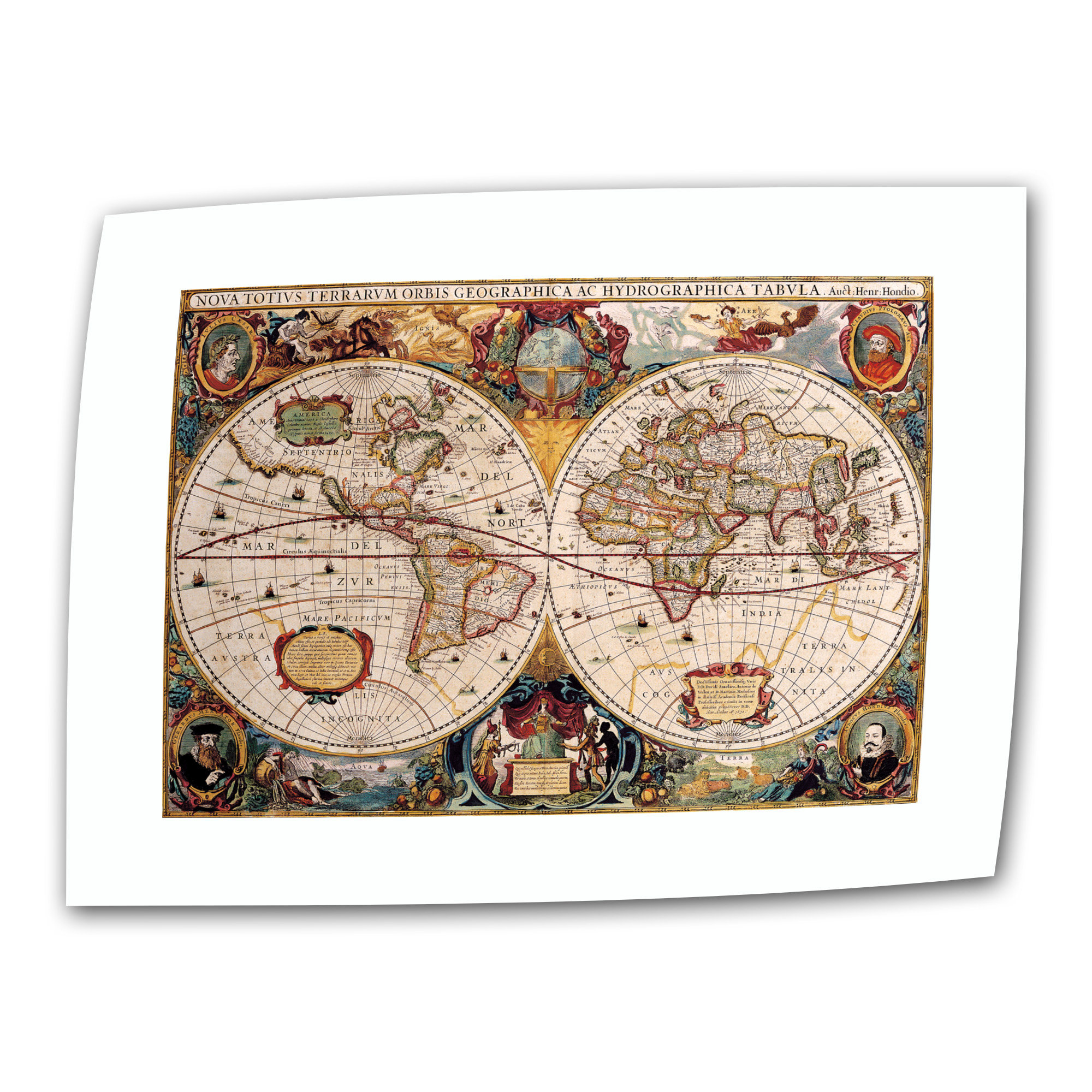 ArtWall Antique "Hydrographica Map Antique Map" Graphic Art on Rolled ...