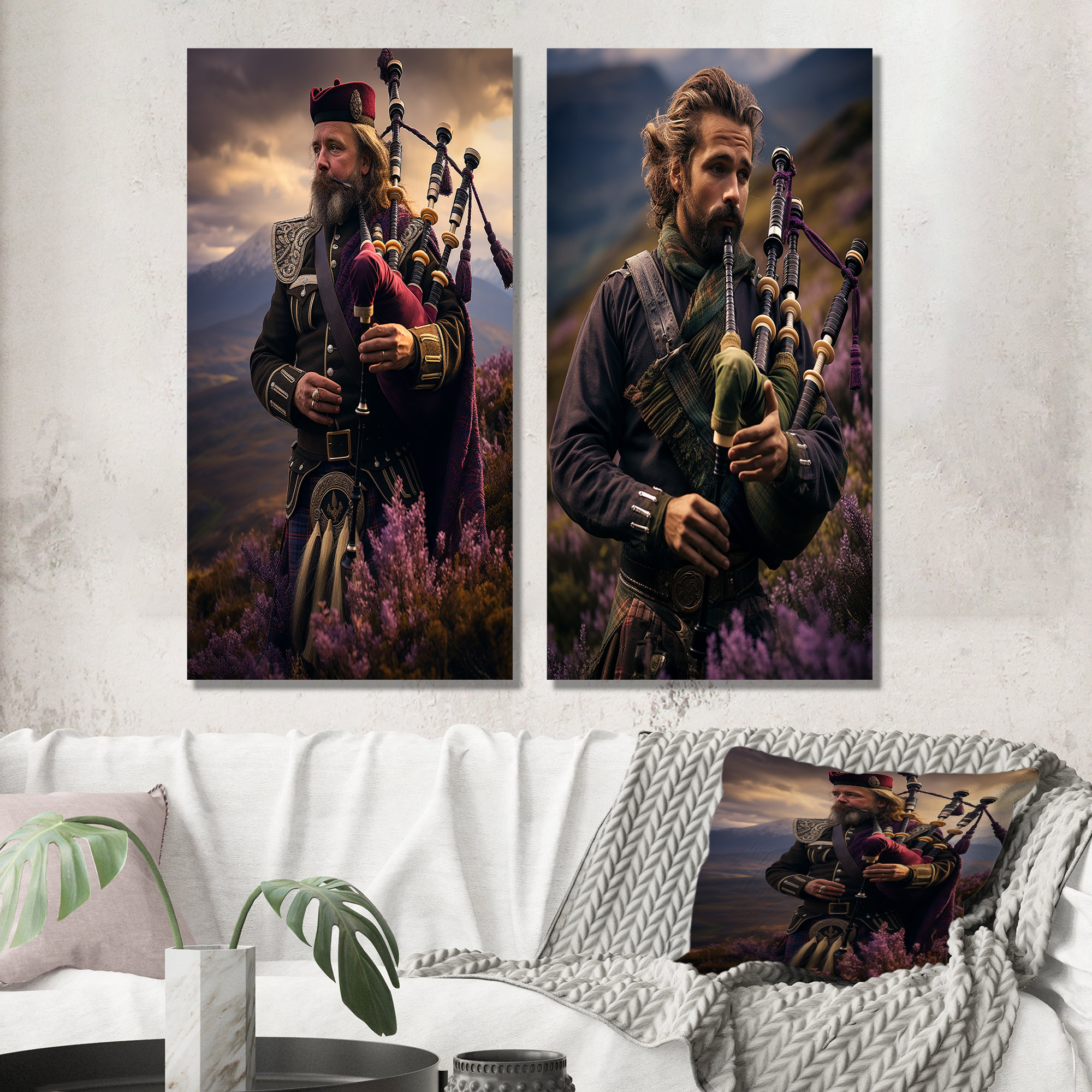 Latitude Run® Scotland Bagpipe In Scotland - Music Metal Wall Art Set ...